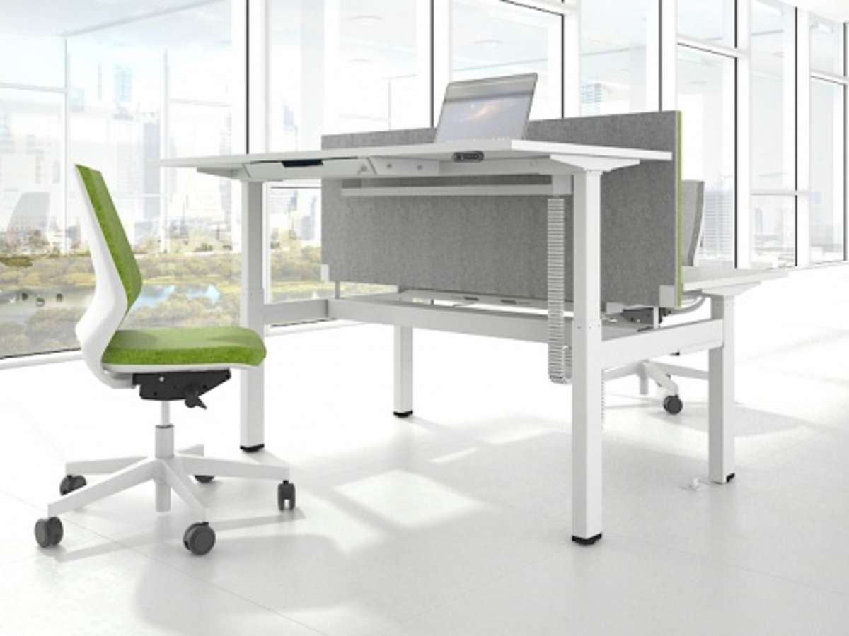 Bench Move Workstation : 2er Steh-Sitz-Schreibtisch elektrisch ...